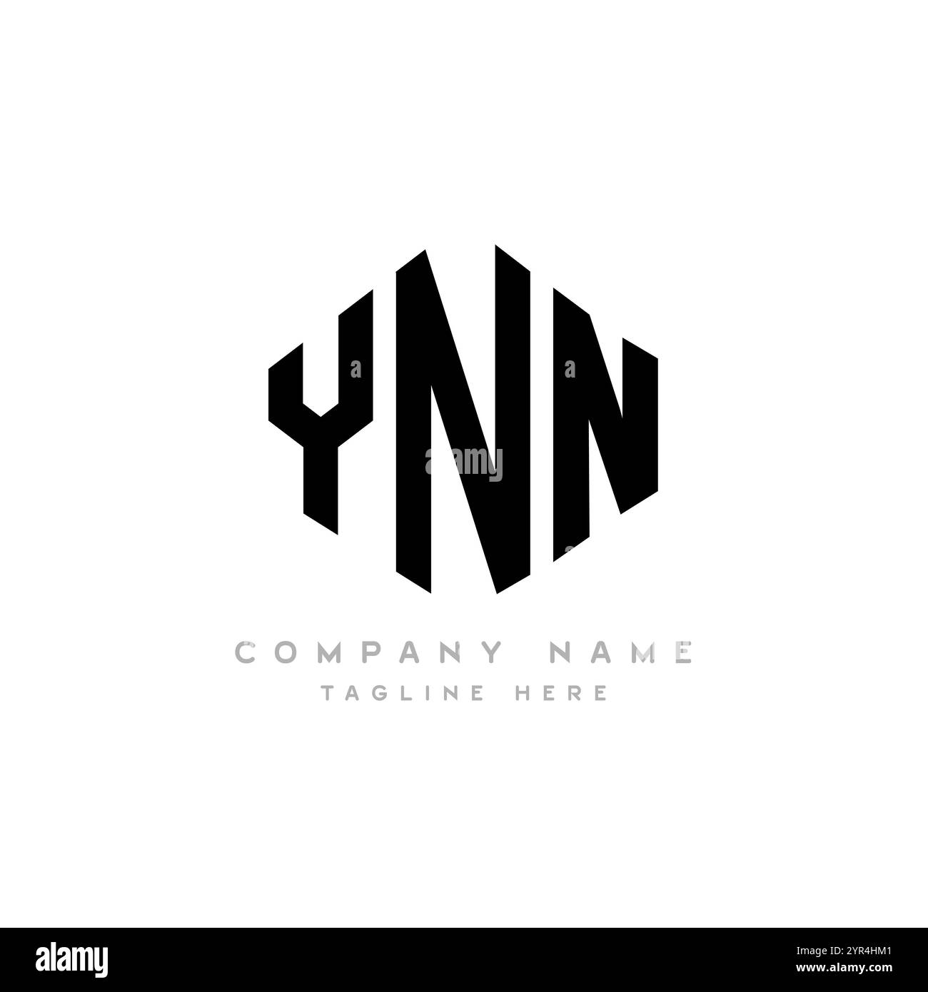 YNN letter logo design with polygon shape. YNN polygon and cube shape ...