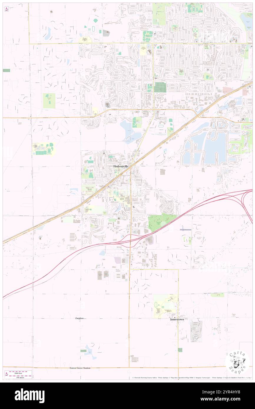 Map of hudsonville Cut Out Stock Images & Pictures - Alamy
