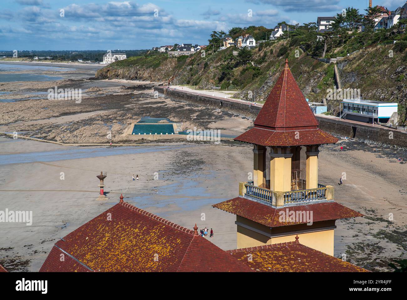 Landscape of the town of Granville in Normandy in France, with the ...