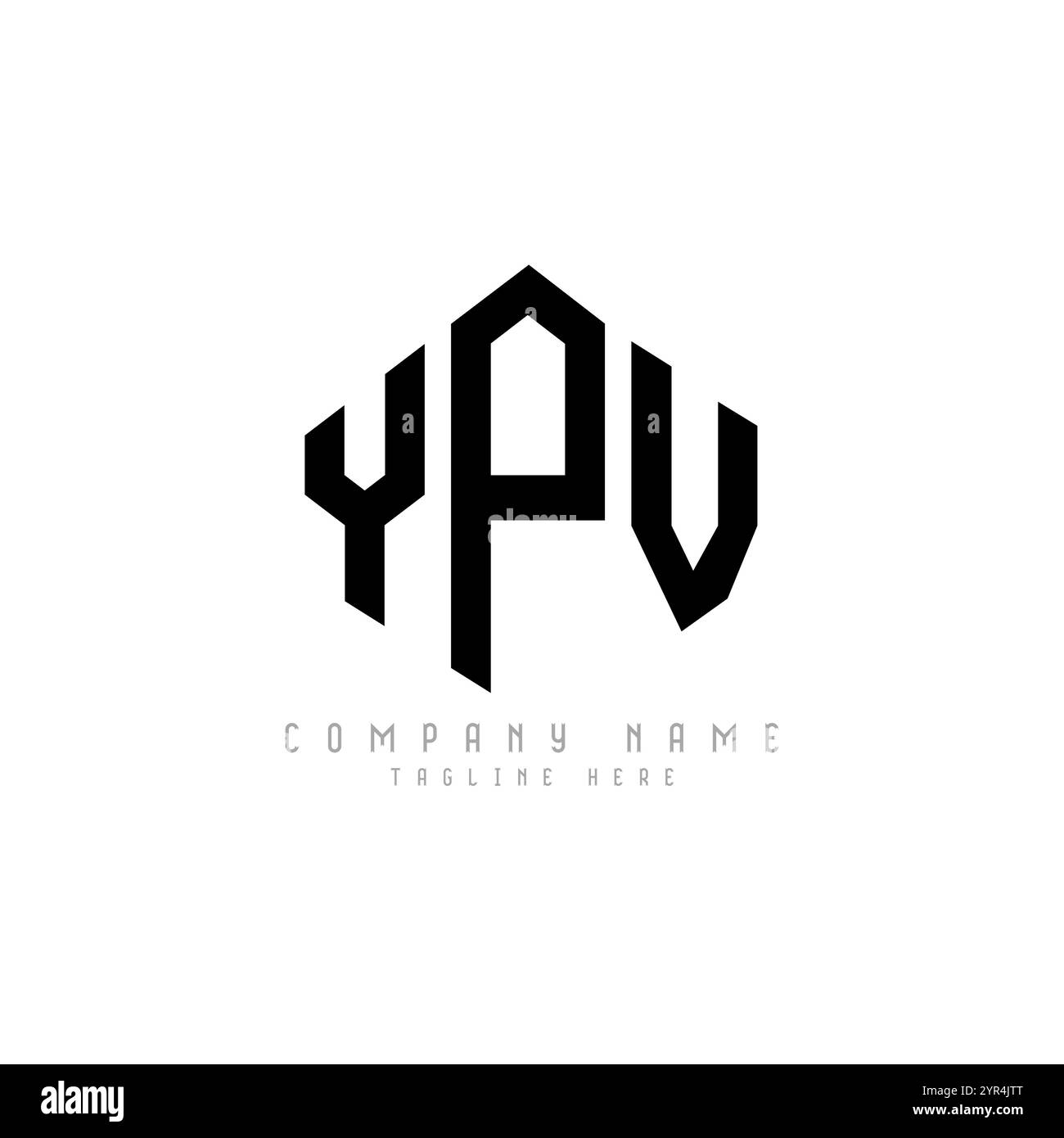 YPV letter logo design with polygon shape. YPV polygon and cube shape ...