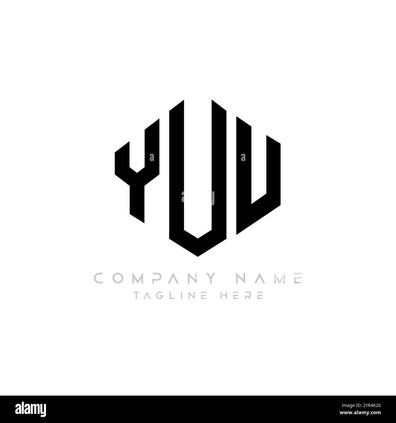 YUU letter logo design with polygon shape. YUU polygon and cube shape ...
