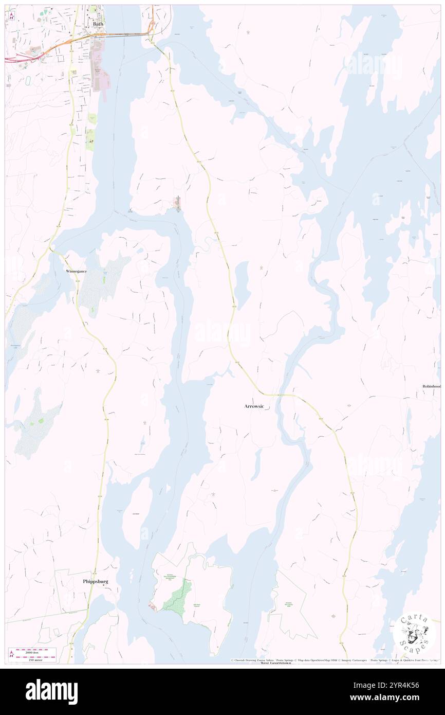 Sagadahoc map Cut Out Stock Images & Pictures - Alamy