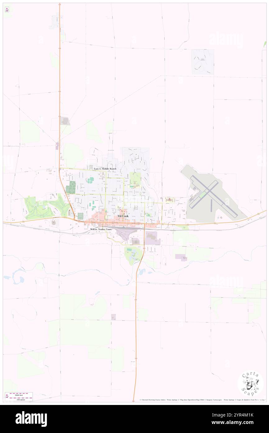 Map of mccook nebraska Cut Out Stock Images & Pictures - Alamy