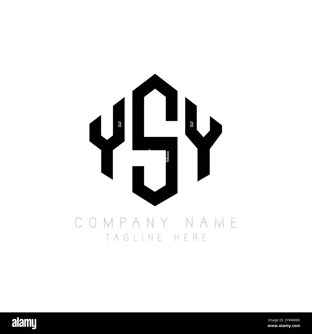 YSY letter logo design with polygon shape. YSY polygon and cube shape ...