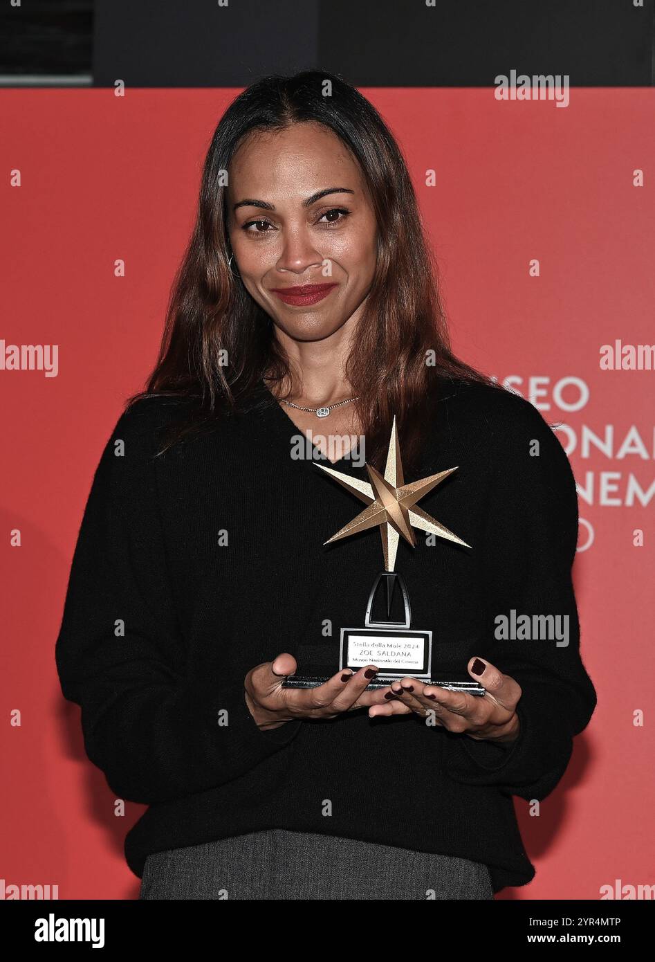 Turin, Italy Zoe Saldana receives the Stella della Mole Award at the ...