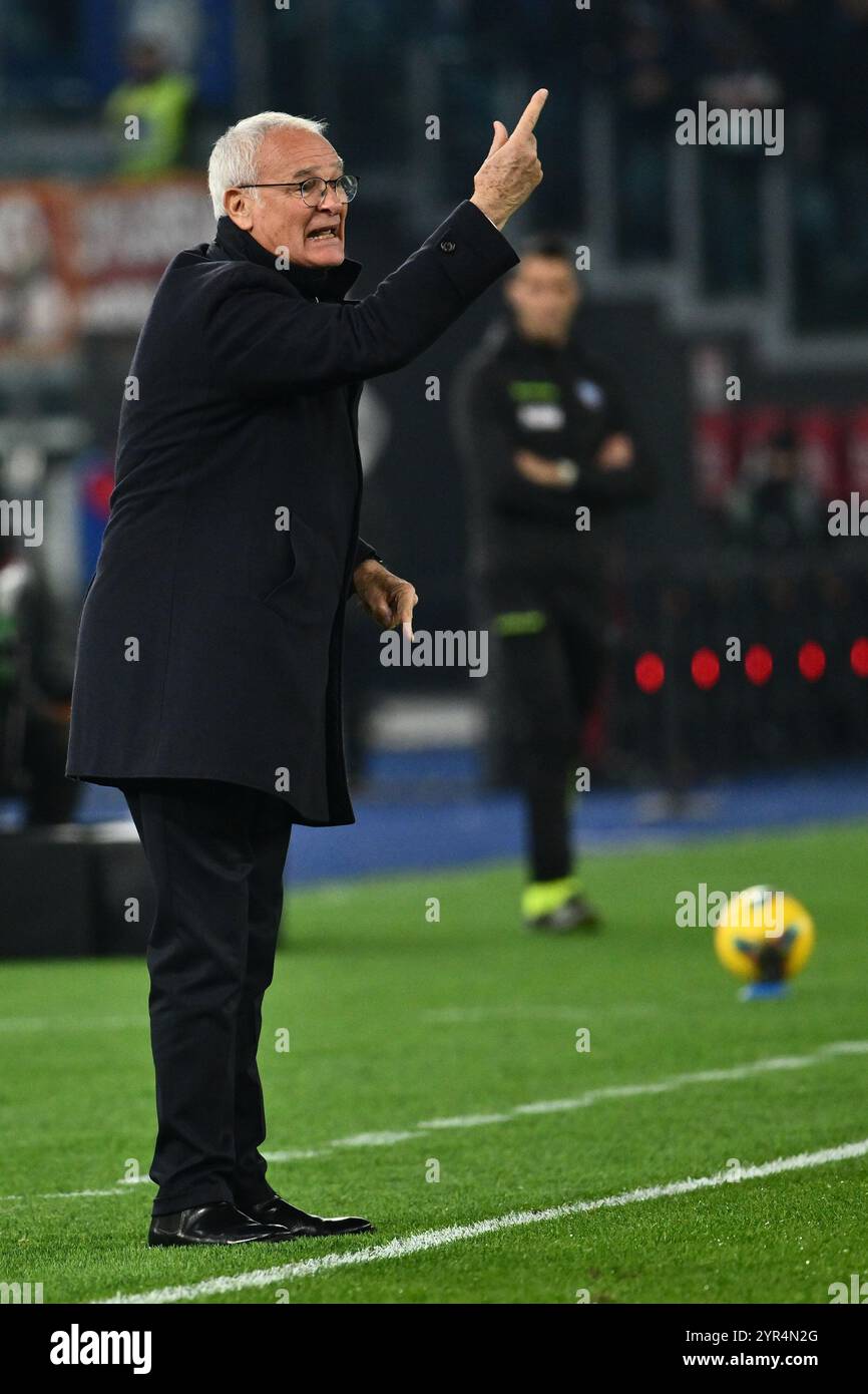 Claudio Ranieri coach of A.S. Roma during the 14th day of the Serie A ...
