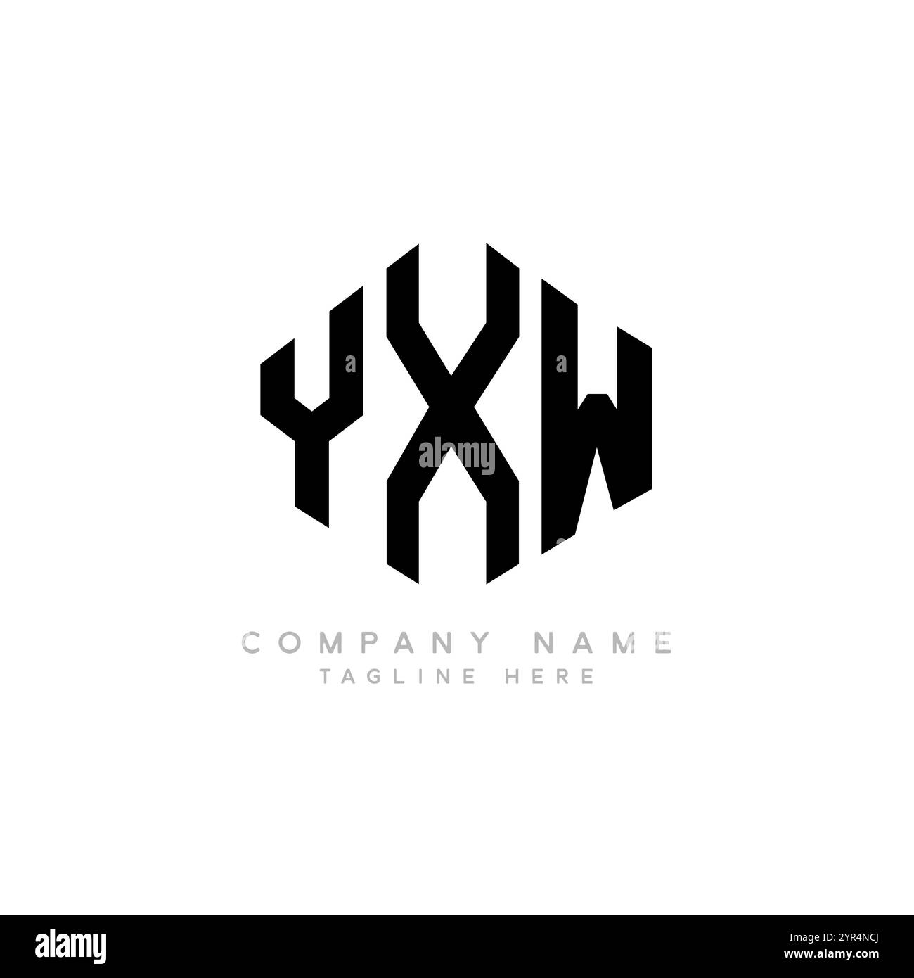 YXW letter logo design with polygon shape. YXW polygon and cube shape ...