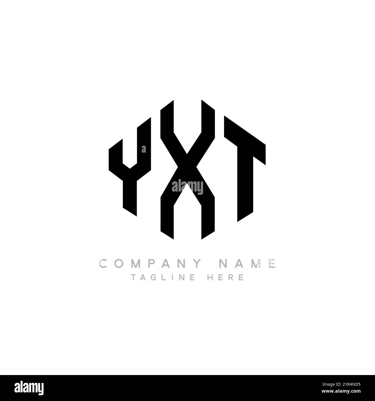 YXT letter logo design with polygon shape. YXT polygon and cube shape ...