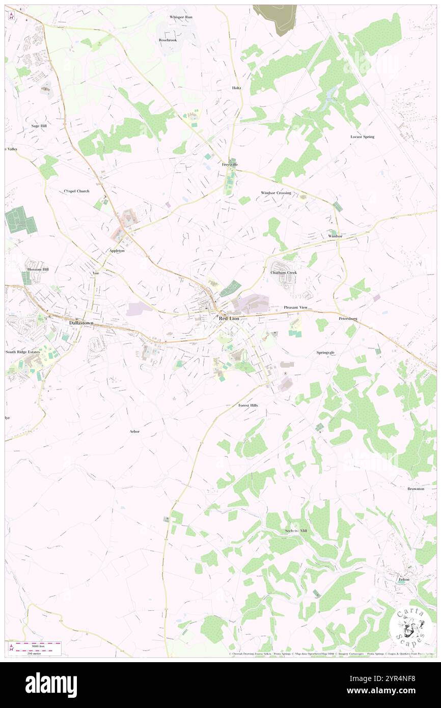 Map of red lion pennsylvania Cut Out Stock Images & Pictures - Alamy