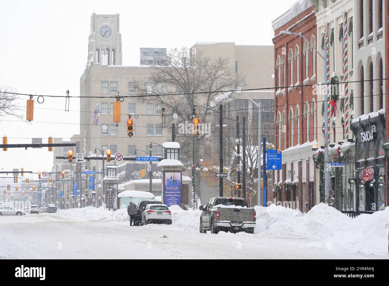 State Street, one of the main streets in downtown Erie, Pa., is covered ...