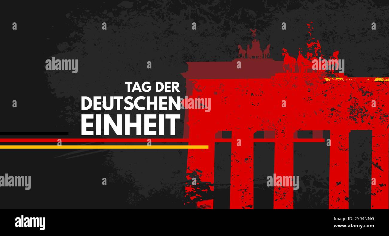 German Unity Day - banner, vector illustration Stock Vector Image & Art ...