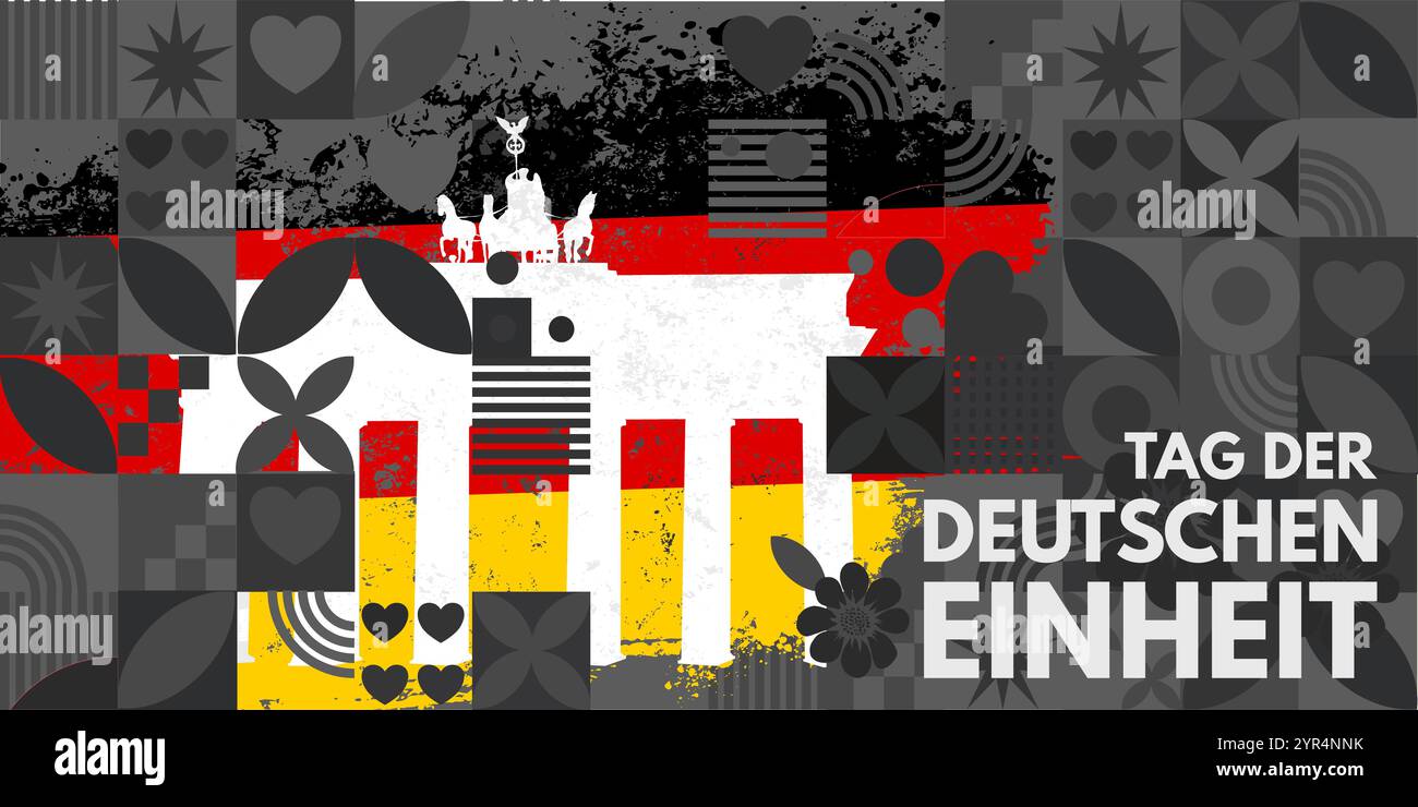 German Unity Day - banner, vector illustration Stock Vector Image & Art ...