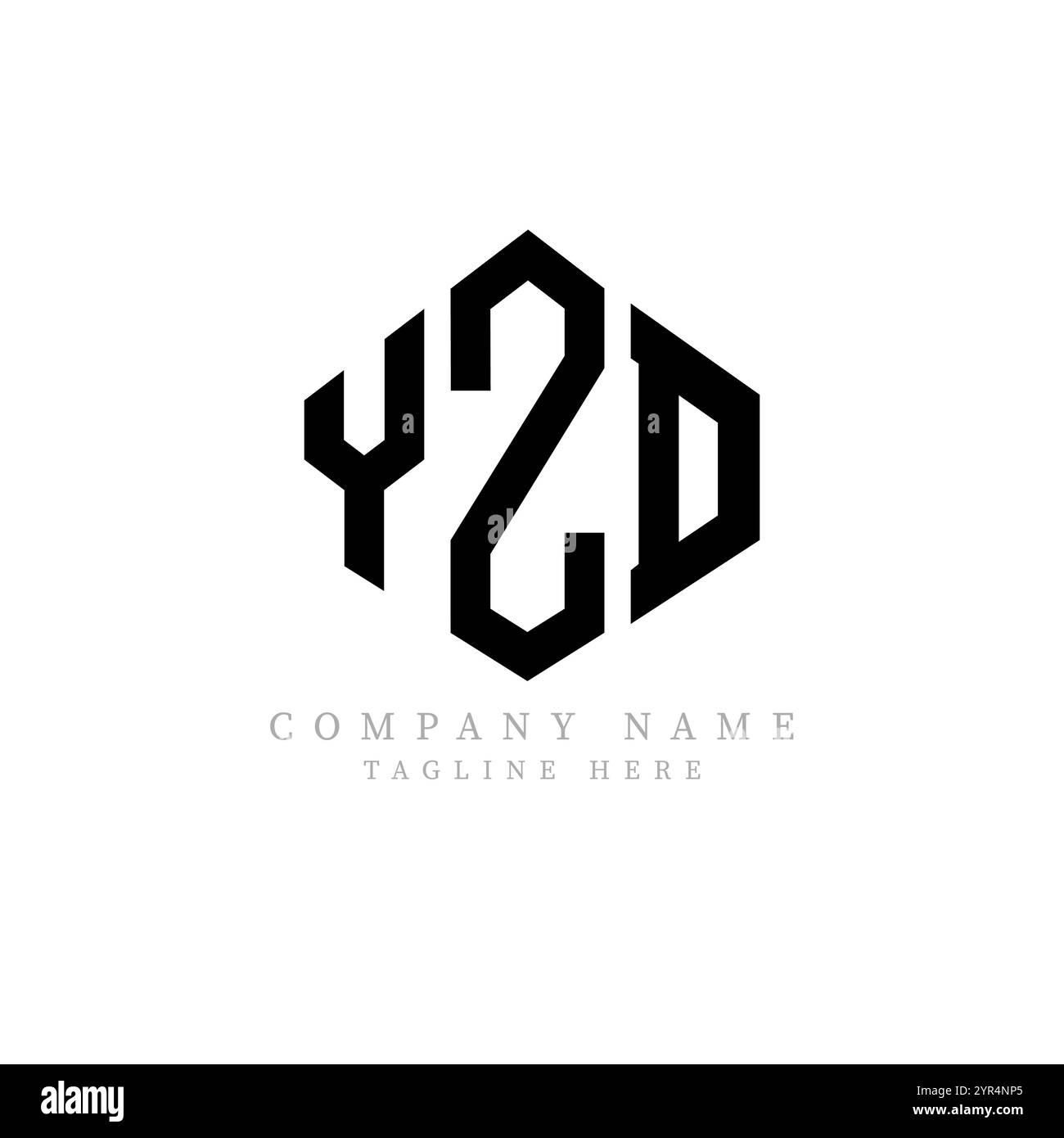 YZD letter logo design with polygon shape. YZD polygon and cube shape ...