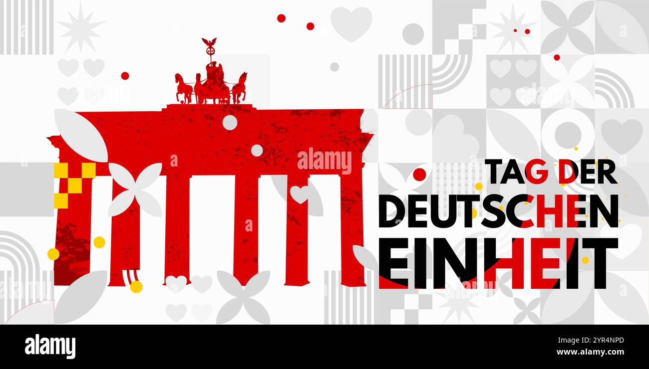 German Unity Day - banner, vector illustration Stock Vector Image & Art ...