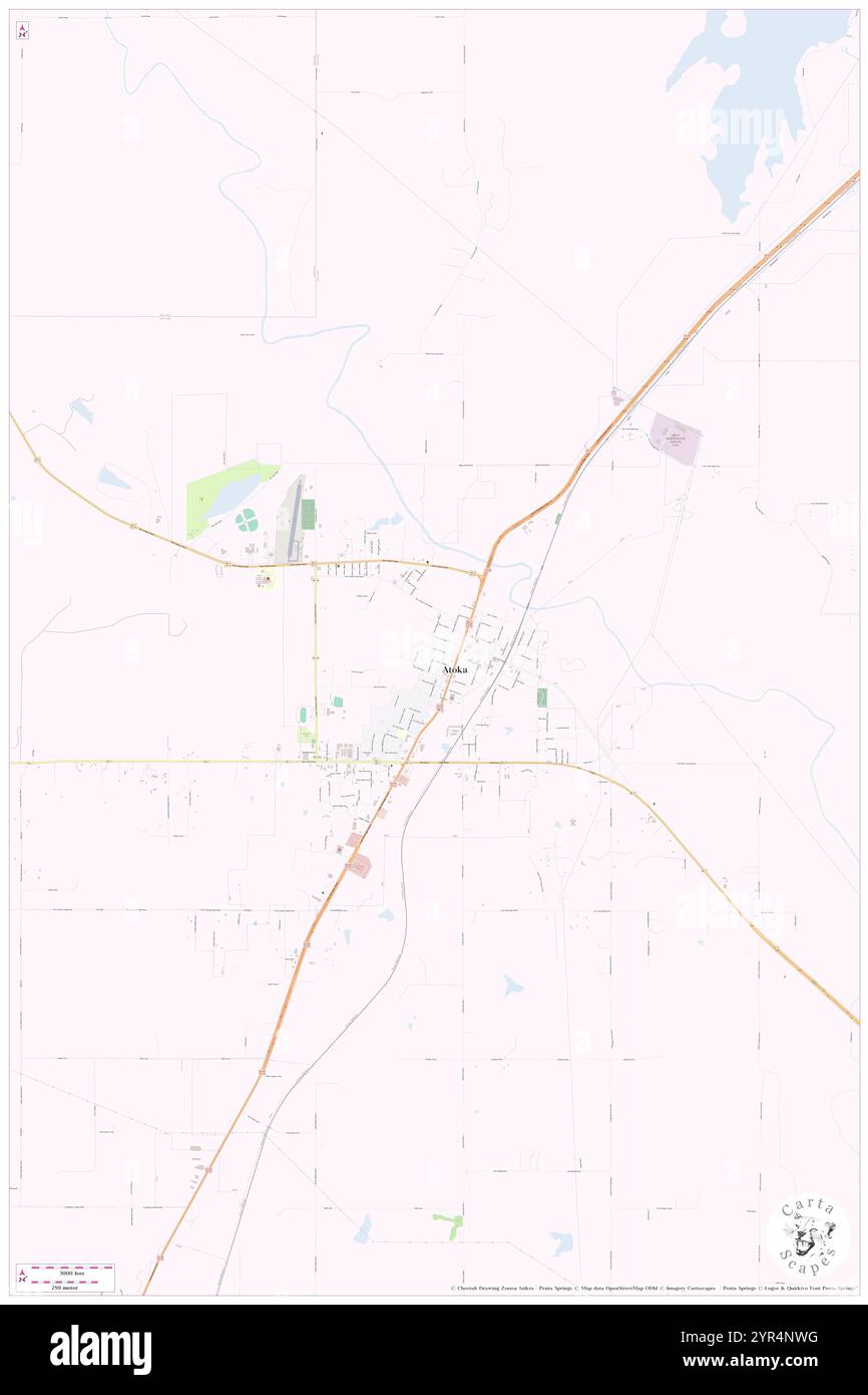 Atoka county map hi-res stock photography and images - Alamy