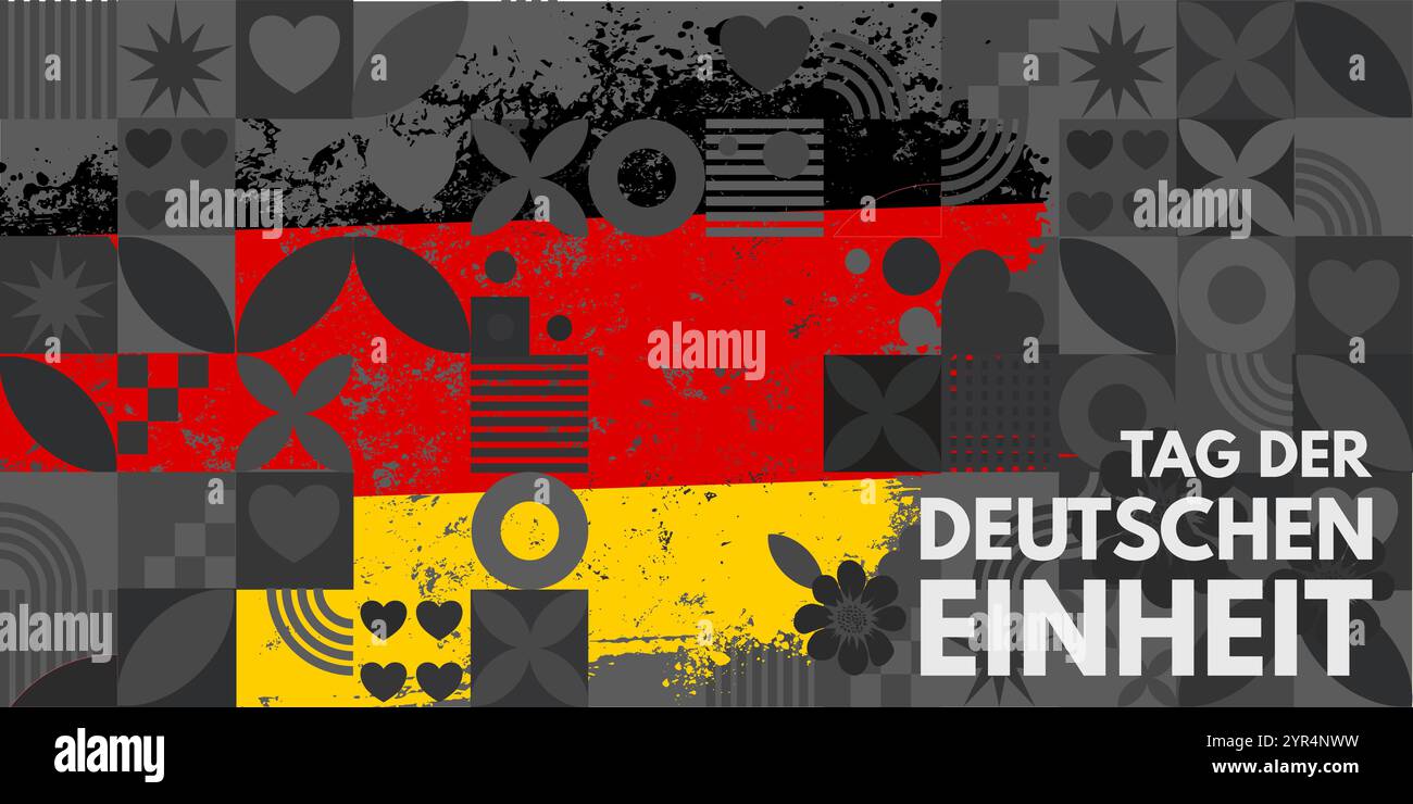 German Unity Day - banner, vector illustration Stock Vector Image & Art ...