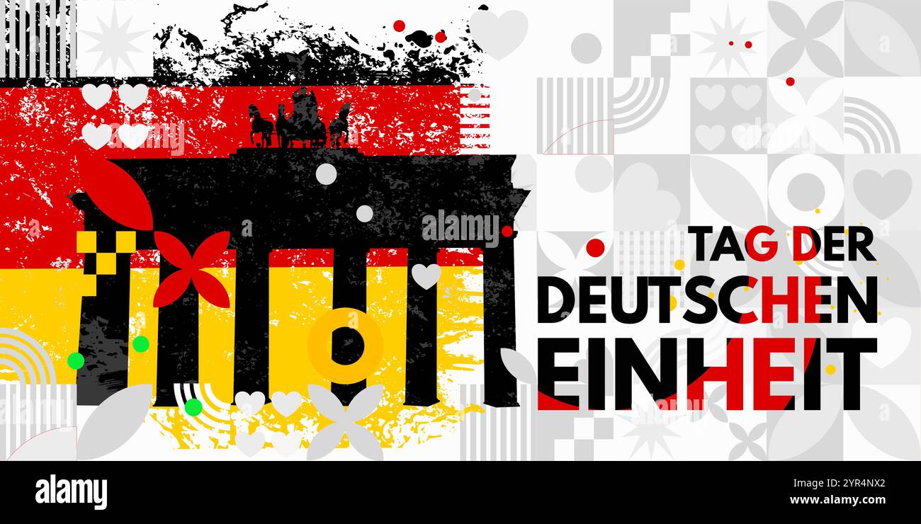 German Unity Day - banner, vector illustration Stock Vector Image & Art ...