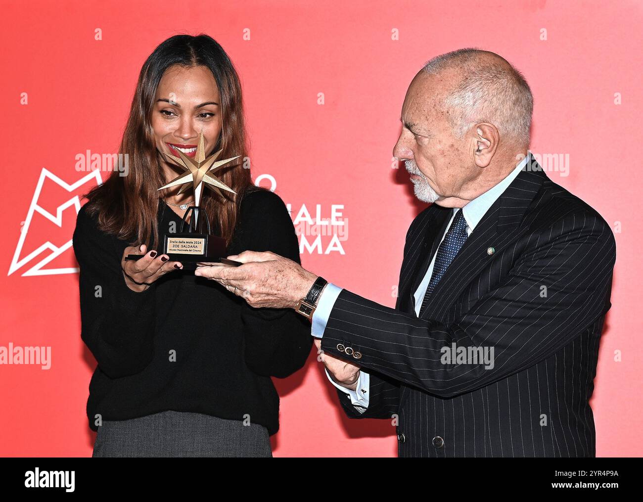 Turin, Italy Zoe Saldana receives the Stella della Mole Award at the ...