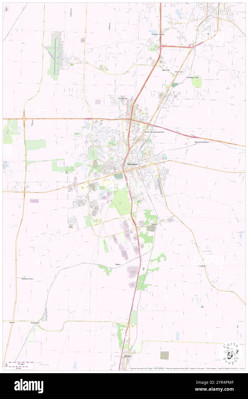 Sherman texas map Cut Out Stock Images & Pictures - Alamy
