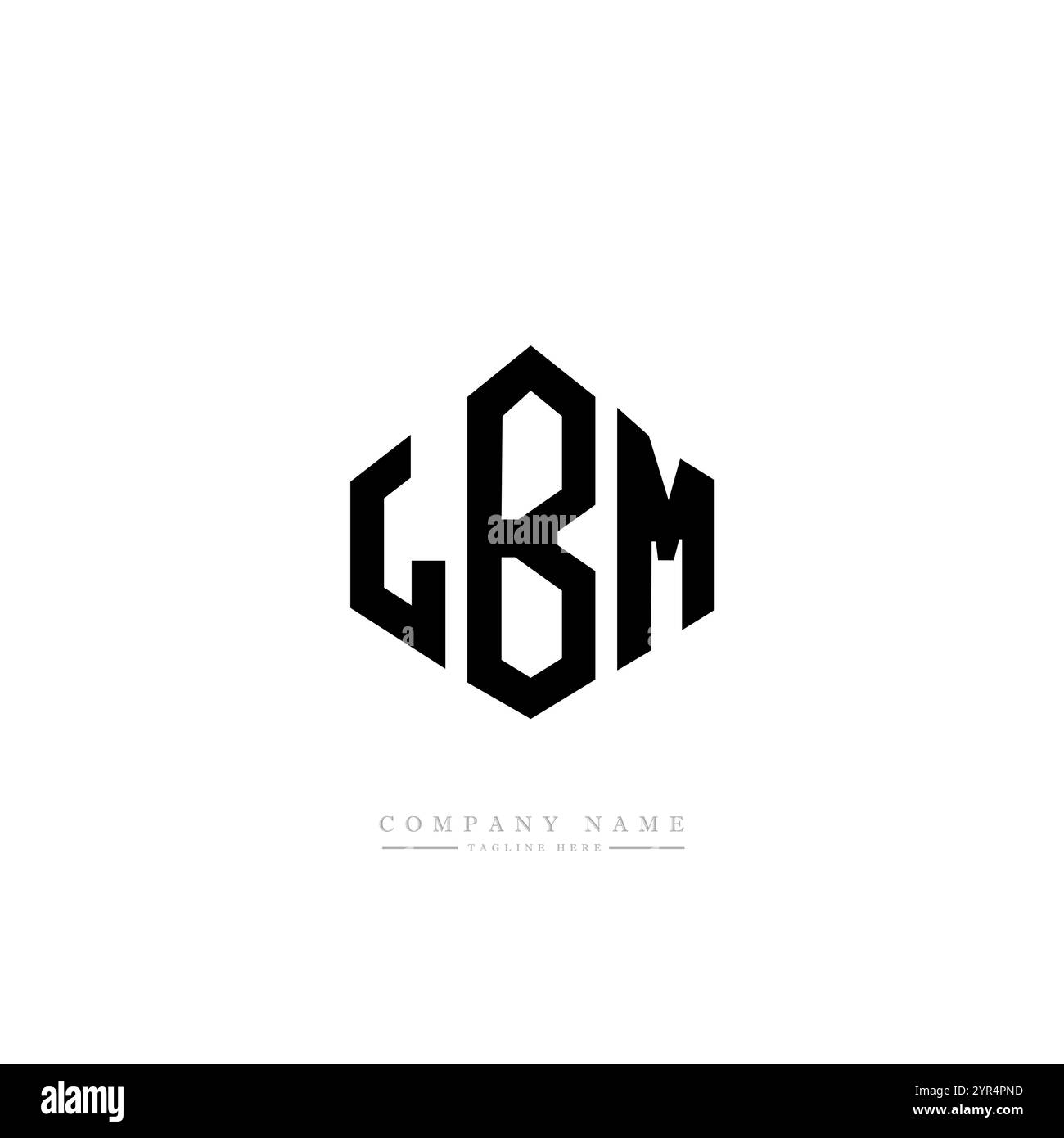 LBM letter logo design with polygon shape. LBM polygon and cube shape ...