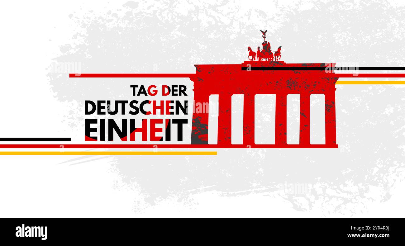 German Unity Day - banner, vector illustration Stock Vector Image & Art ...