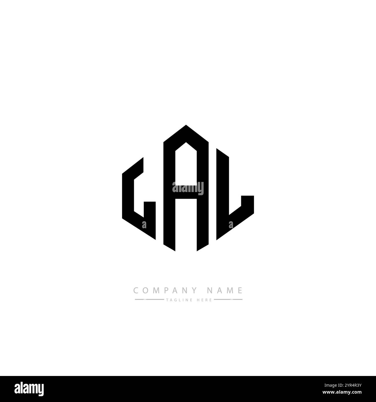 LAL letter logo design with polygon shape. LAL polygon and cube shape ...
