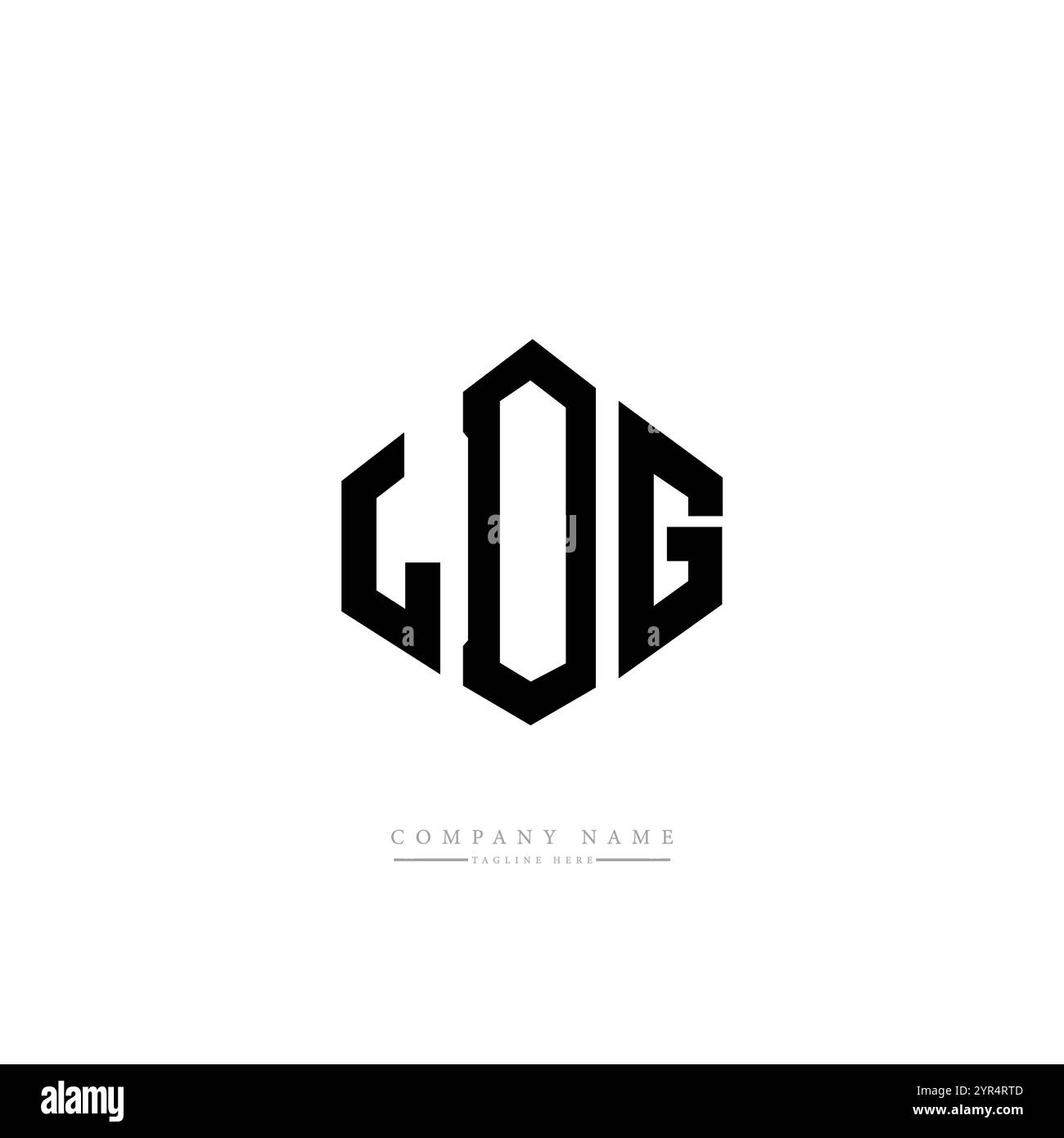 LDG letter logo design with polygon shape. LDG polygon and cube shape ...