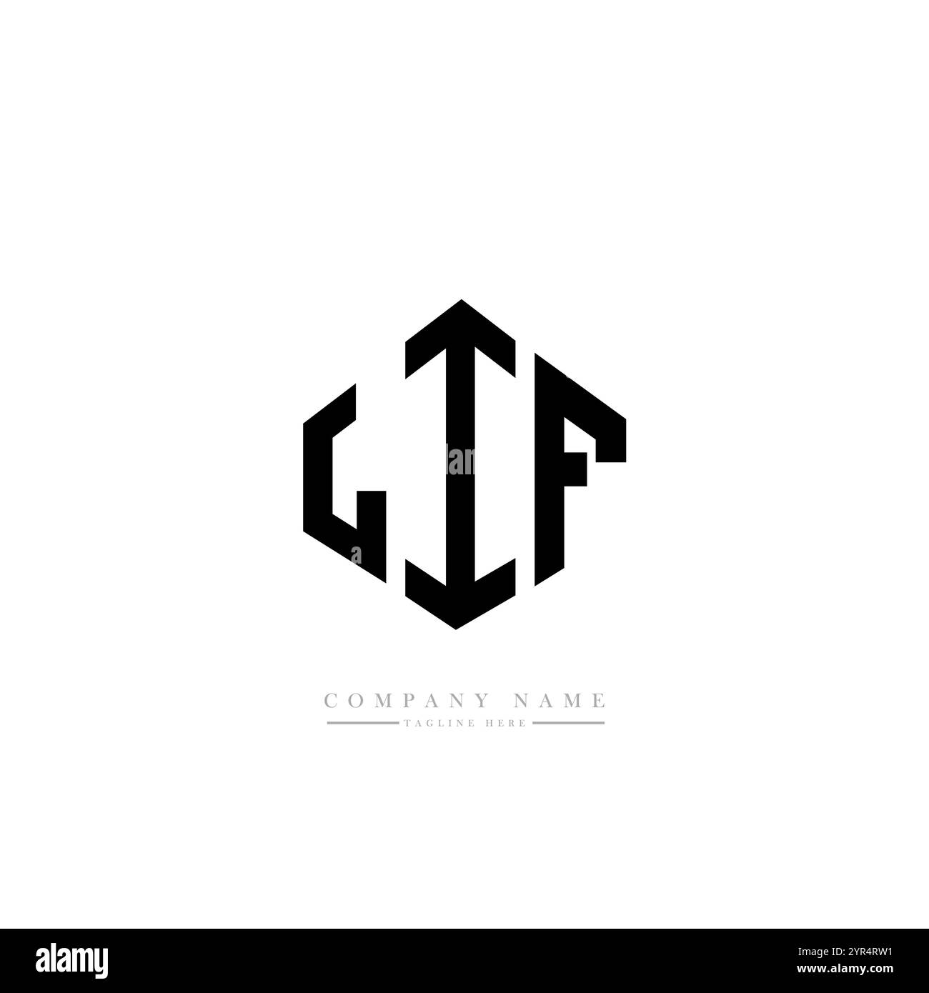 LIF letter logo design with polygon shape. LIF polygon and cube shape ...