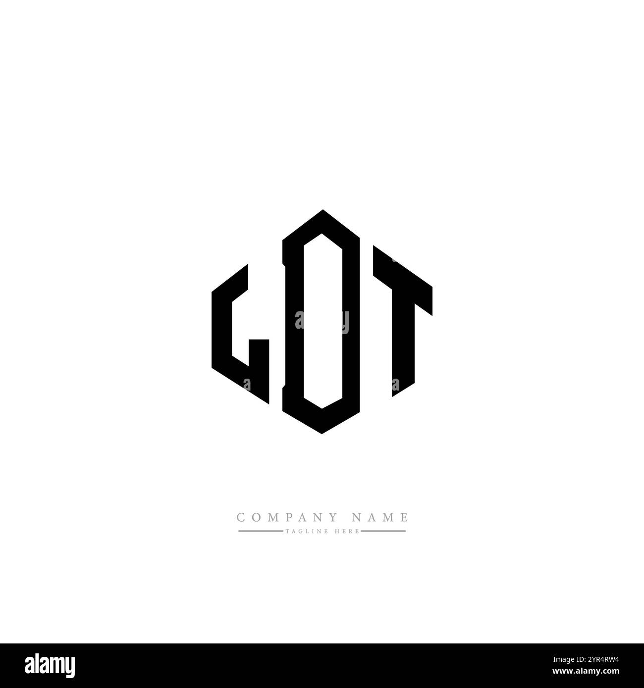 LDT letter logo design with polygon shape. LDT polygon and cube shape ...