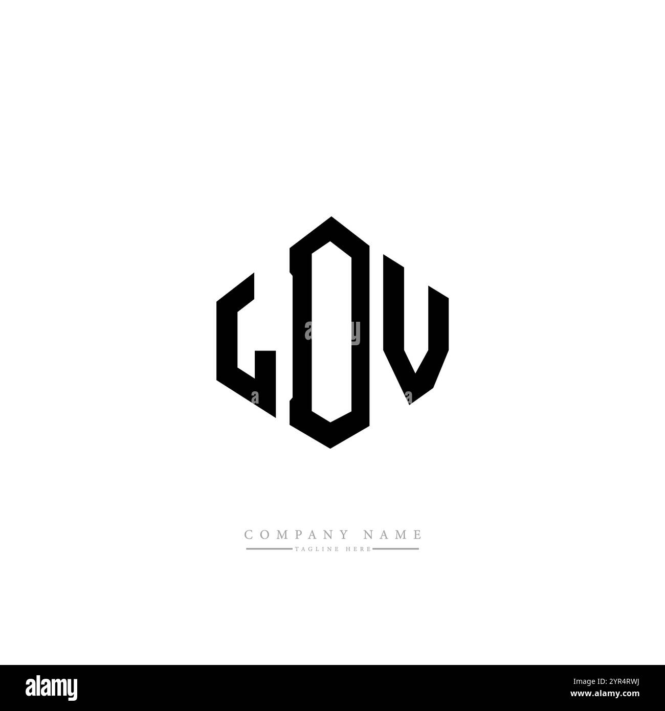 LDV letter logo design with polygon shape. LDV polygon and cube shape ...