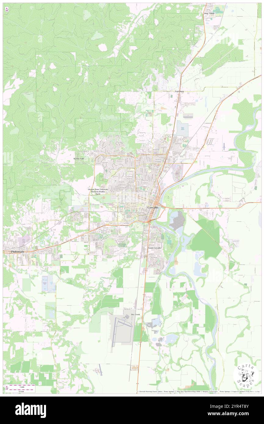 Corvallis map Cut Out Stock Images & Pictures - Alamy