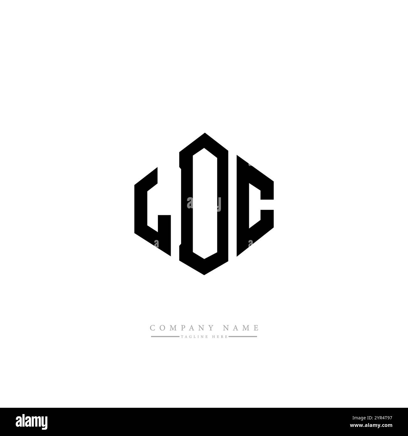 LDC letter logo design with polygon shape. LDC polygon and cube shape ...