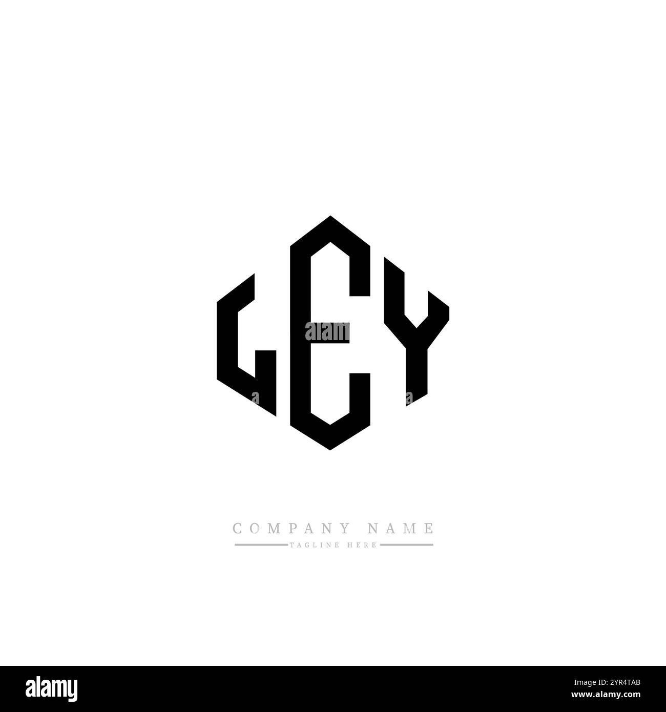 LEY letter logo design with polygon shape. LEY polygon and cube shape ...