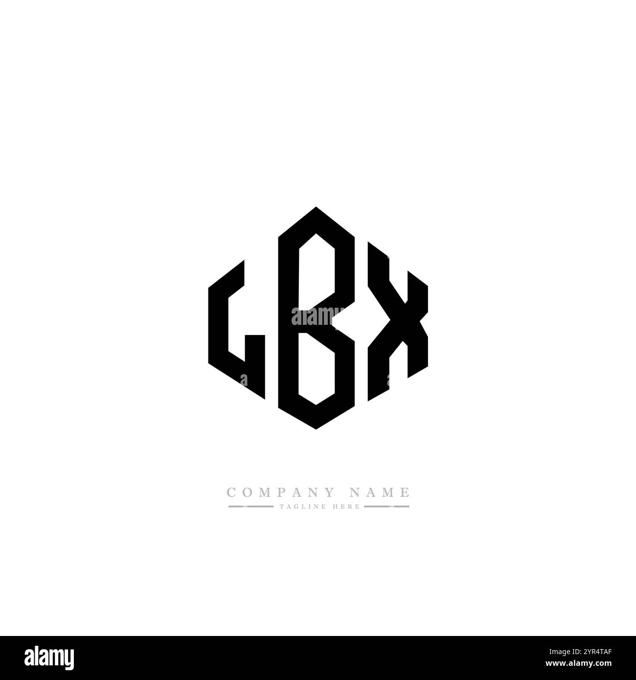 LBX letter logo design with polygon shape. LBX polygon and cube shape ...