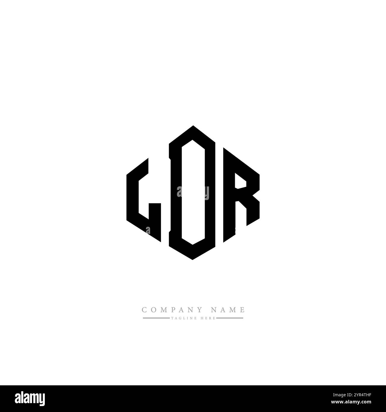 LDR letter logo design with polygon shape. LDR polygon and cube shape ...