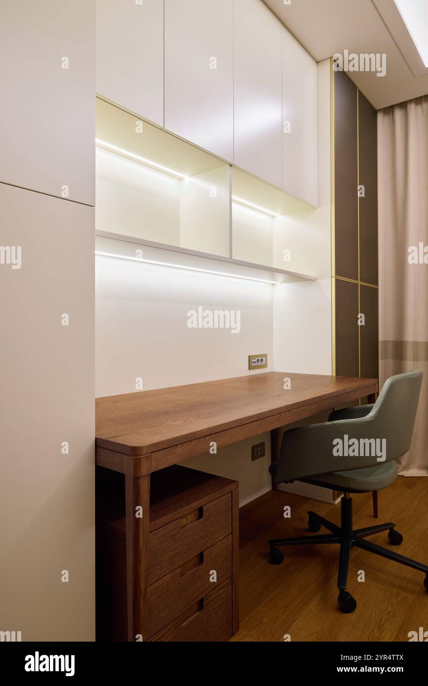 Modern Home Office with Sleek Design, Stylish Furniture, and a ...