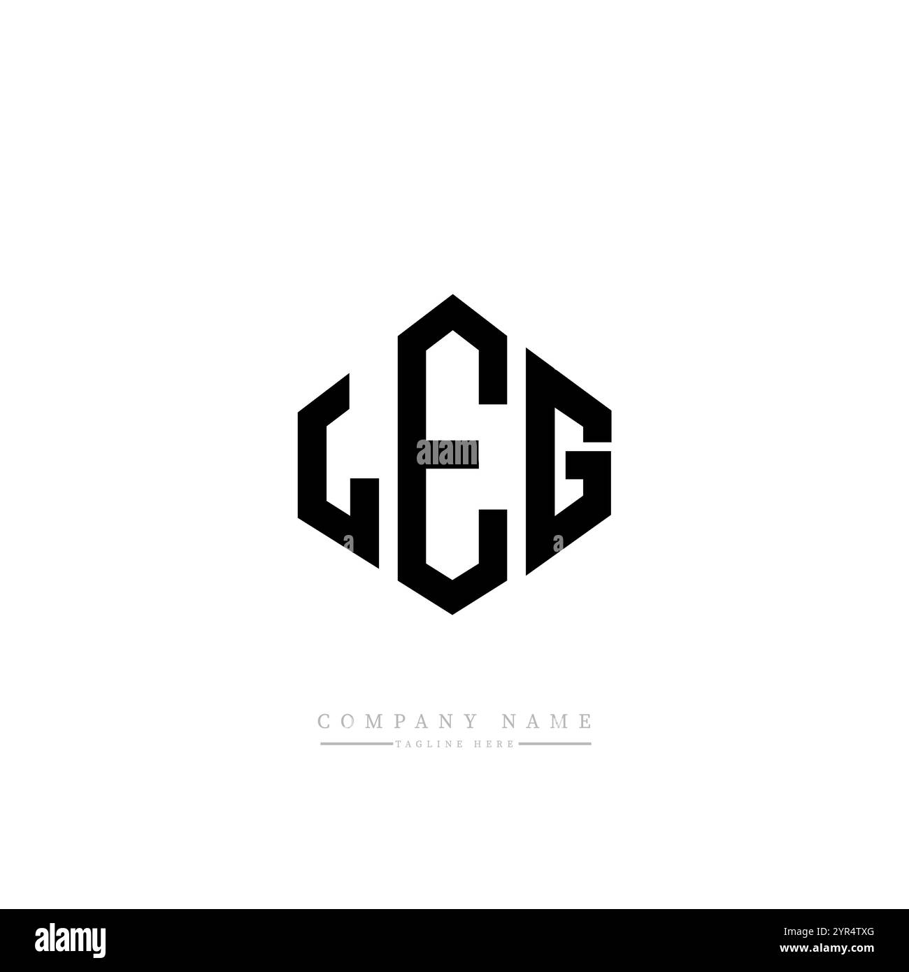LEG letter logo design with polygon shape. LEG polygon and cube shape ...