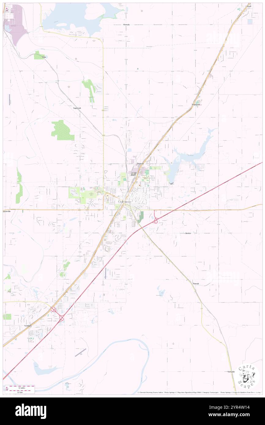 Claremore oklahoma map Cut Out Stock Images & Pictures - Alamy