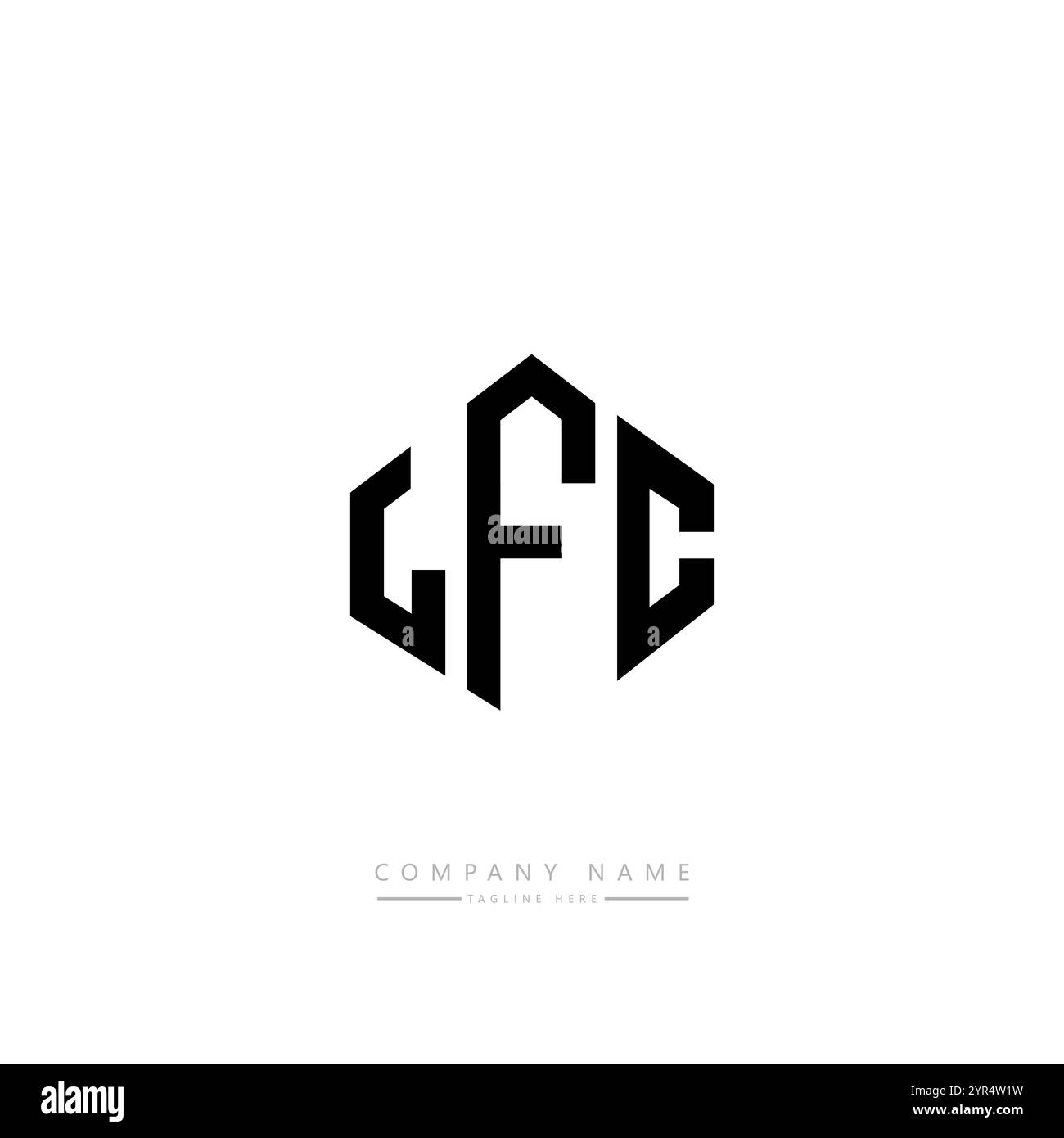 LFC letter logo design with polygon shape. LFC polygon and cube shape ...