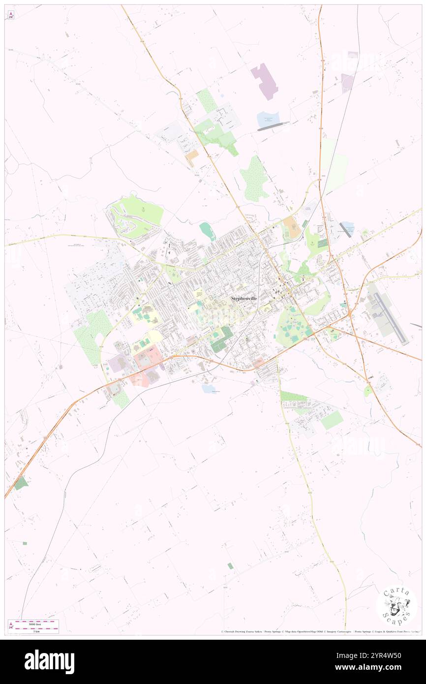 Map of stephenville texas Cut Out Stock Images & Pictures - Alamy