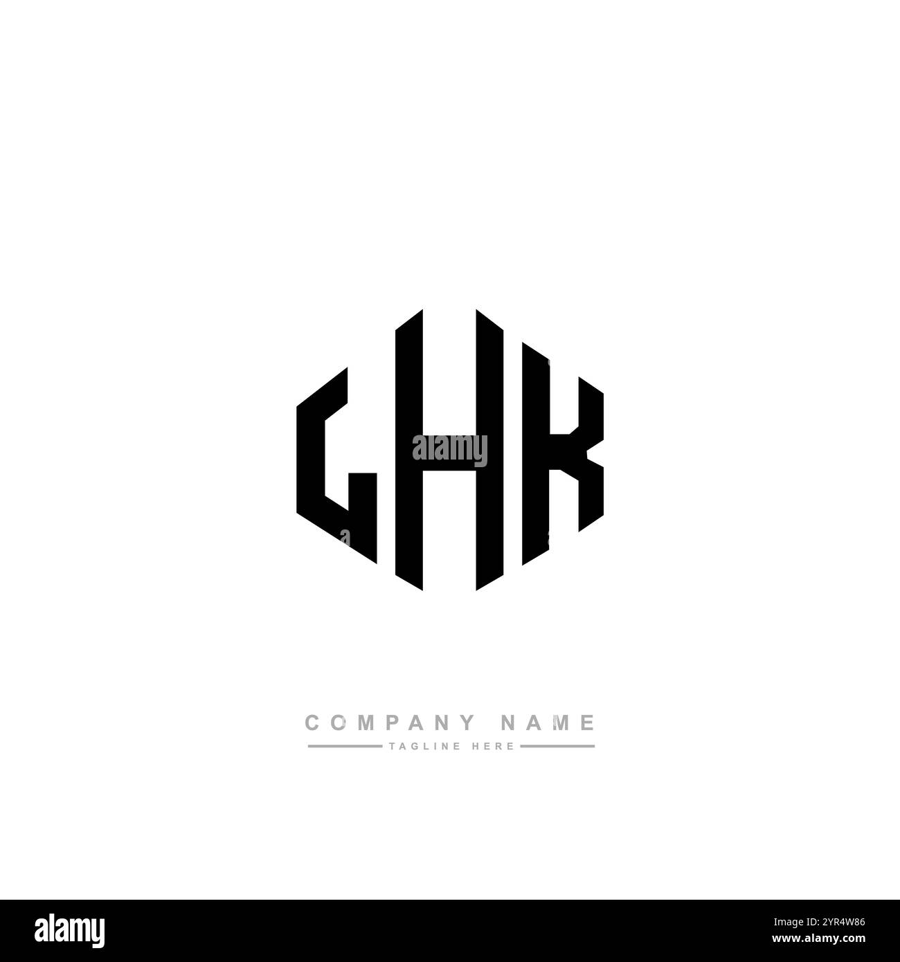 LHK letter logo design with polygon shape. LHK polygon and cube shape ...