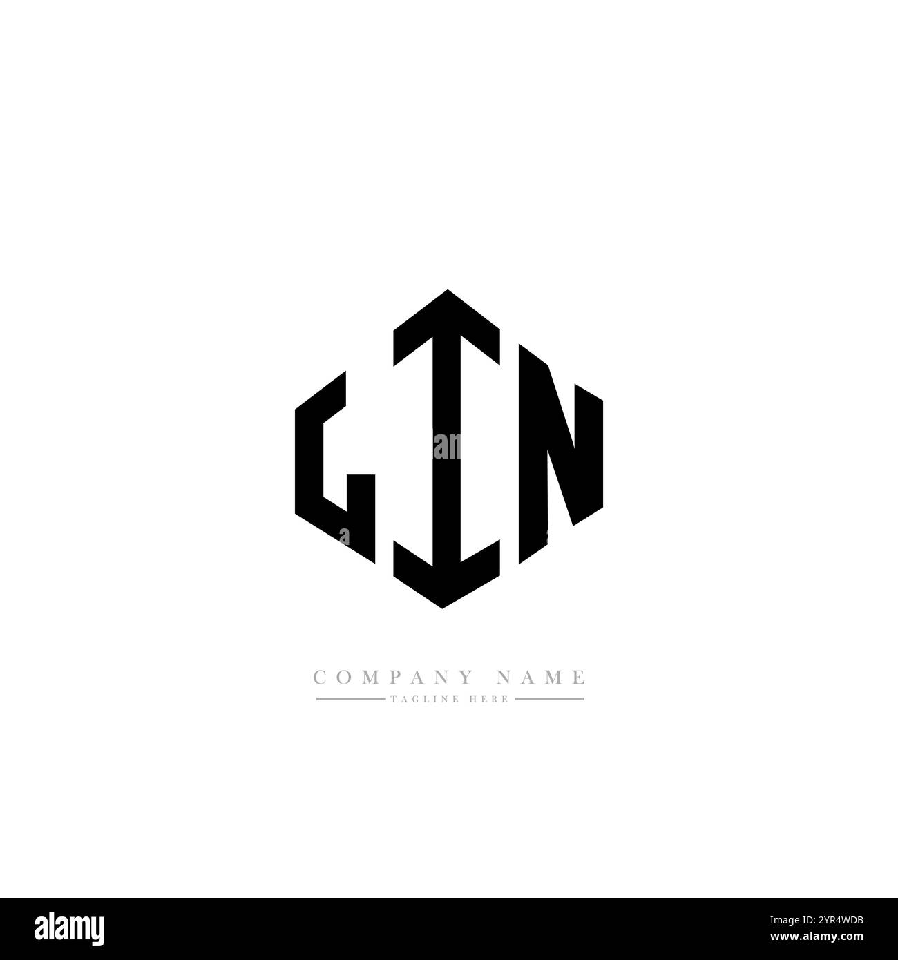 LIN letter logo design with polygon shape. LIN polygon and cube shape ...