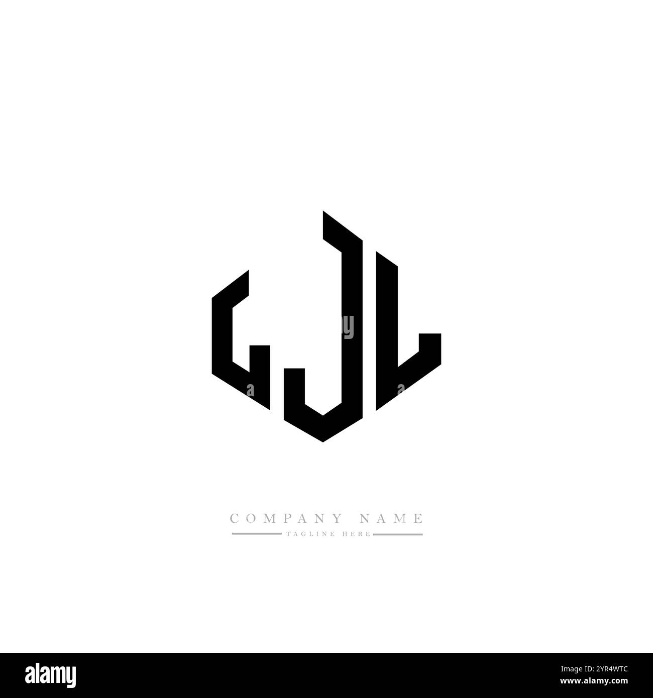 LJL letter logo design with polygon shape. LJL polygon and cube shape ...