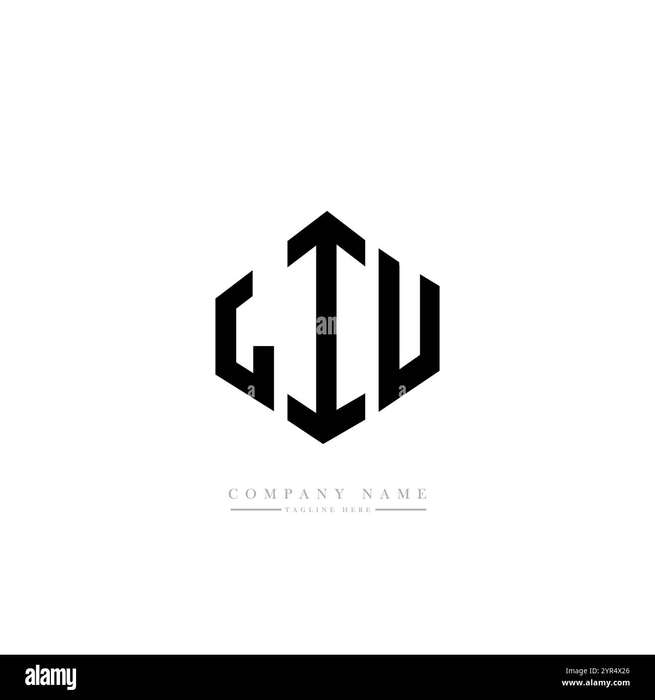 LIU letter logo design with polygon shape. LIU polygon and cube shape ...