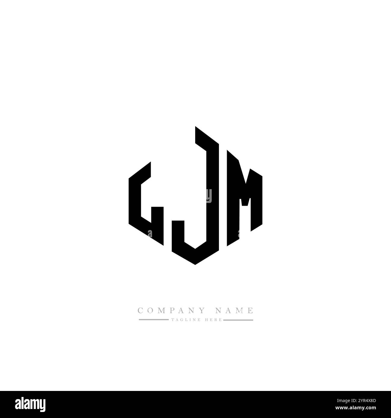 LJM letter logo design with polygon shape. LJM polygon and cube shape ...
