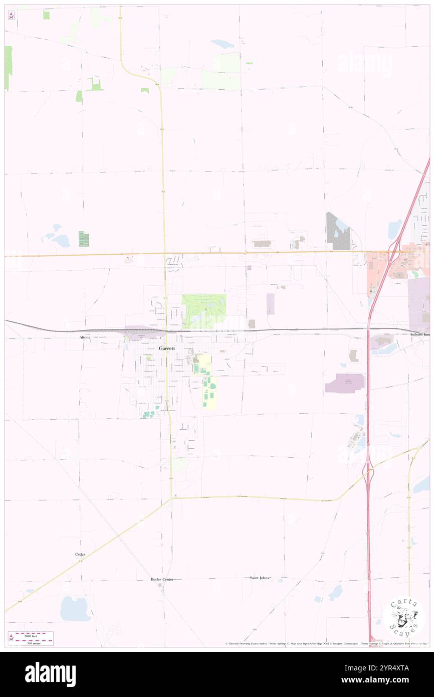 Garrett indiana map Cut Out Stock Images & Pictures - Alamy