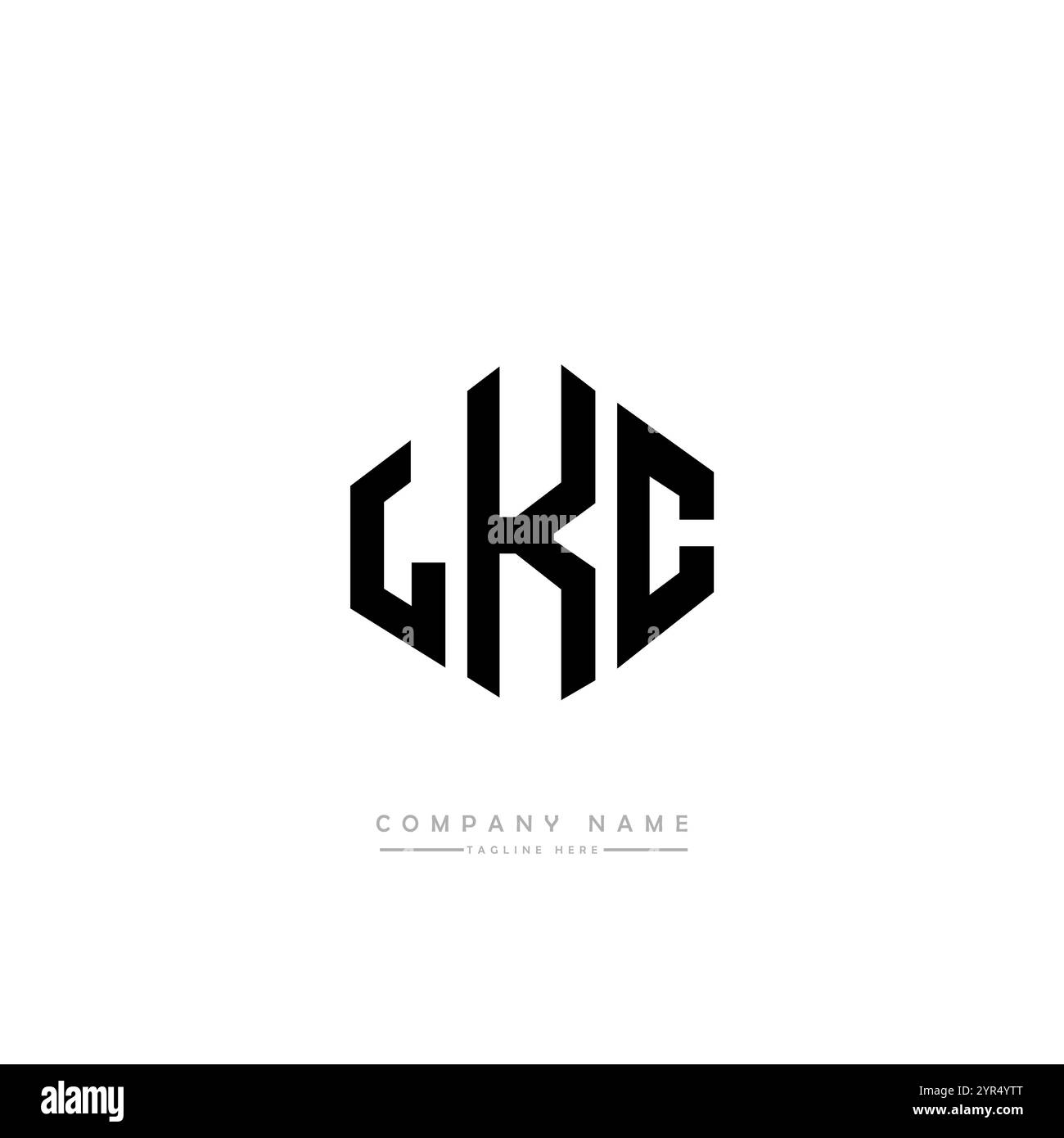 LKC letter logo design with polygon shape. LKC polygon and cube shape ...