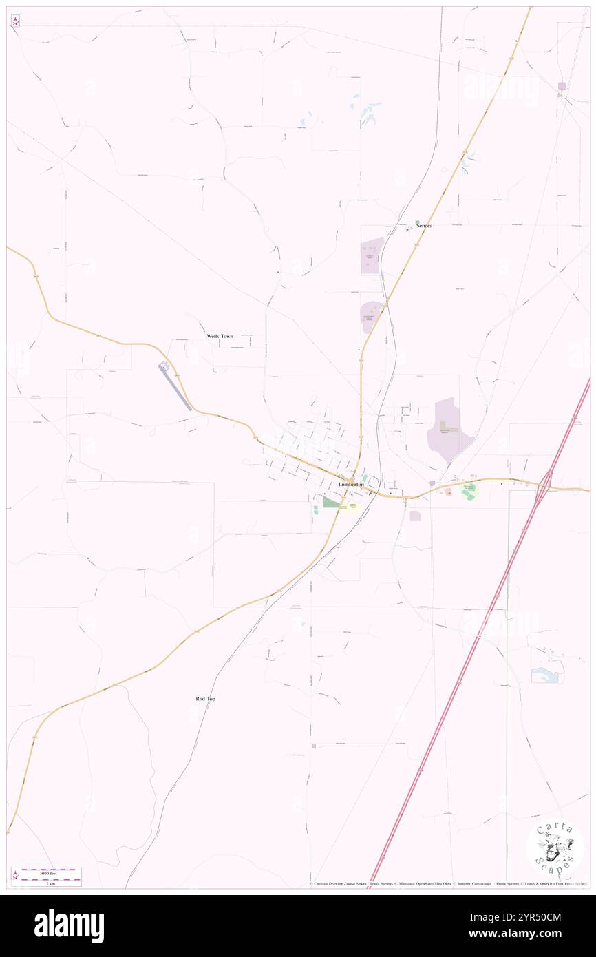 Map of lumberton mississippi Cut Out Stock Images & Pictures - Alamy