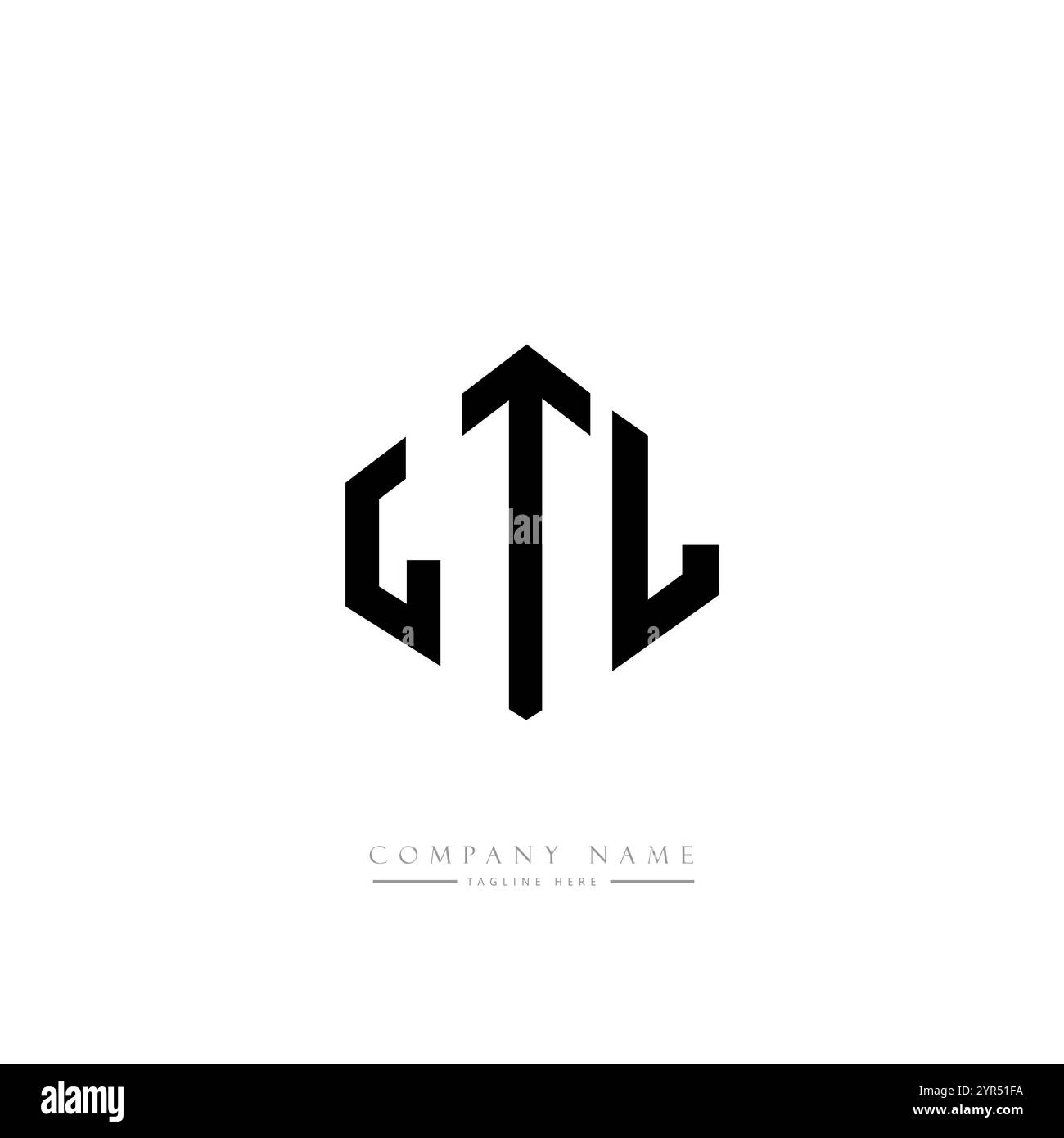 LTL letter logo design with polygon shape. LTL polygon and cube shape ...