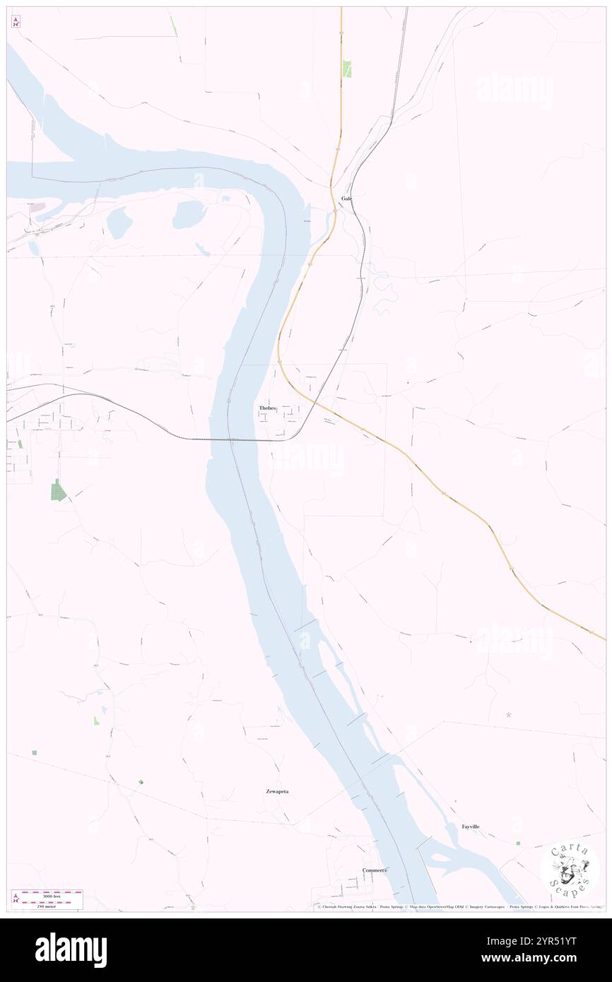 Map of thebes illinois Cut Out Stock Images & Pictures - Alamy